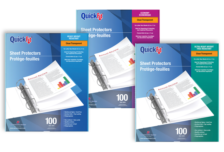 QuickFit Top-Load Sheet Protectors - Davis Group
